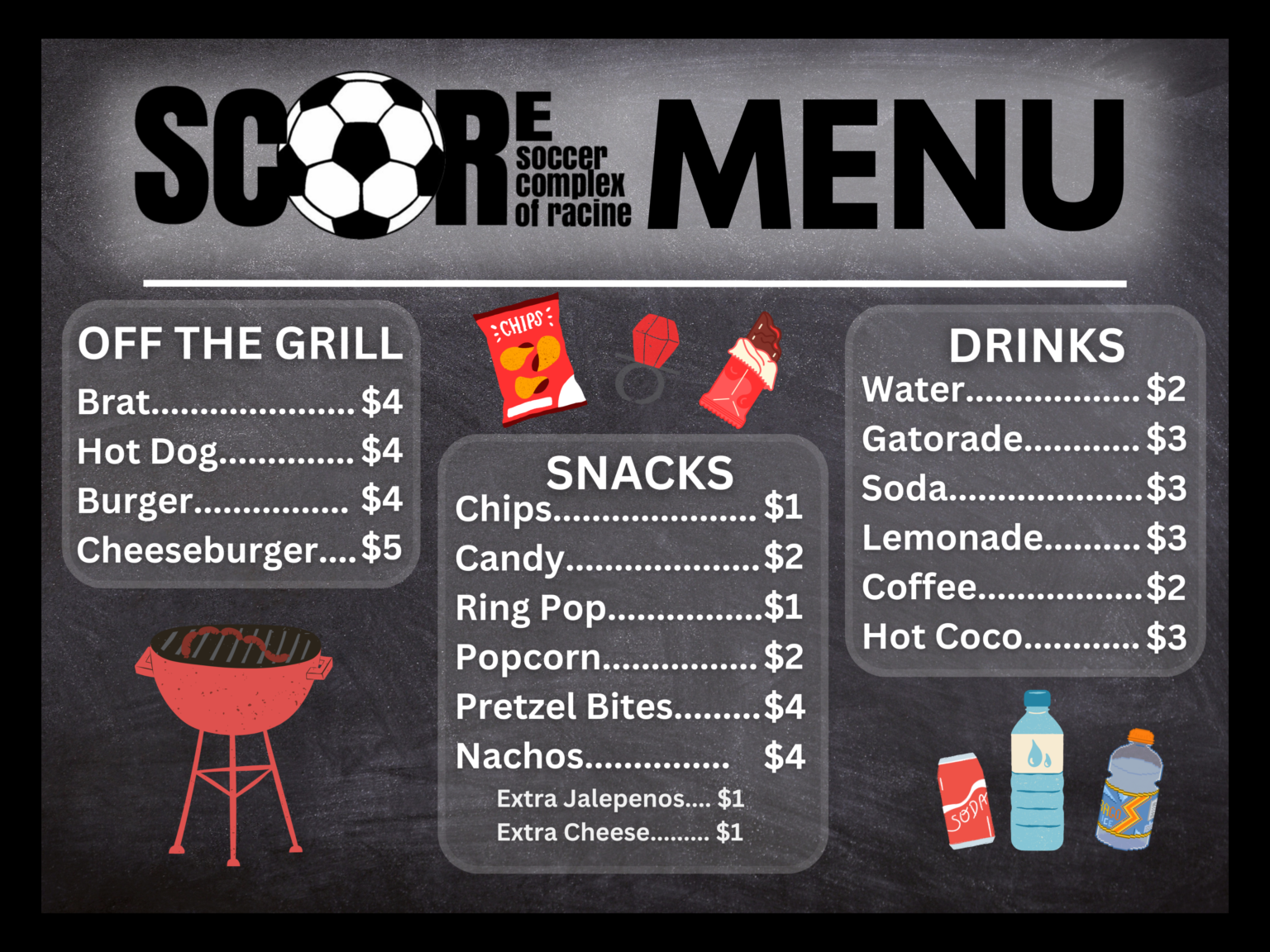 CONCESSIONS – SCORe Complex of Racine